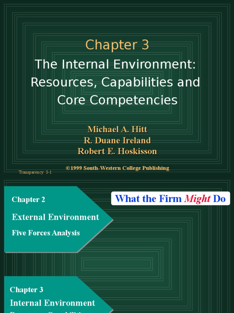 The Internal Environment: Resources, Capabilities and Core Competencies | PDF | Value Chain ...