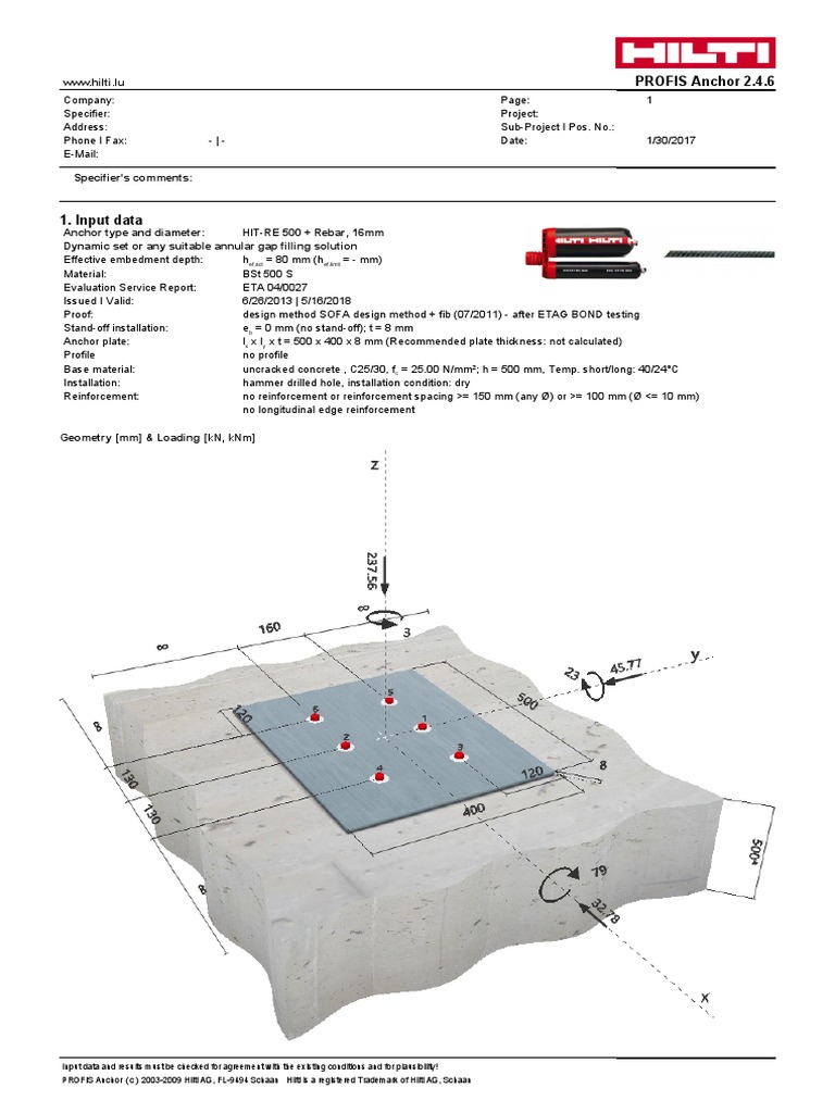 PROFIS Anchor 2.4.6: WWW - Hilti.lu | PDF | Structural Steel | Software