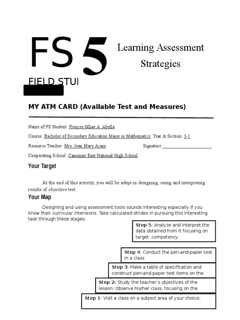 Fs-5-Ep-2 Final | PDF | Educational Assessment | Classroom