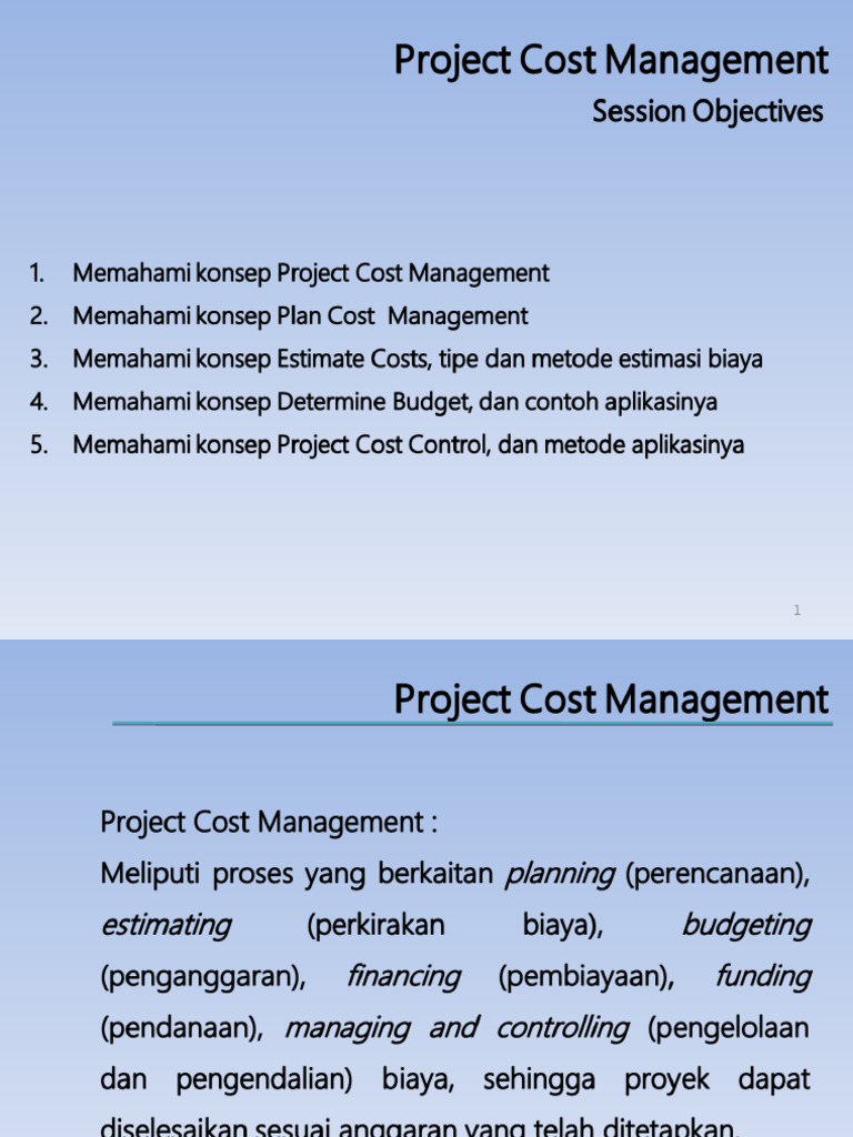 Project Cost Management | PDF