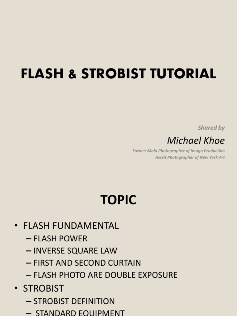 Flash Strobist Tutorial | PDF | Flash (Photography) | Exposure ...