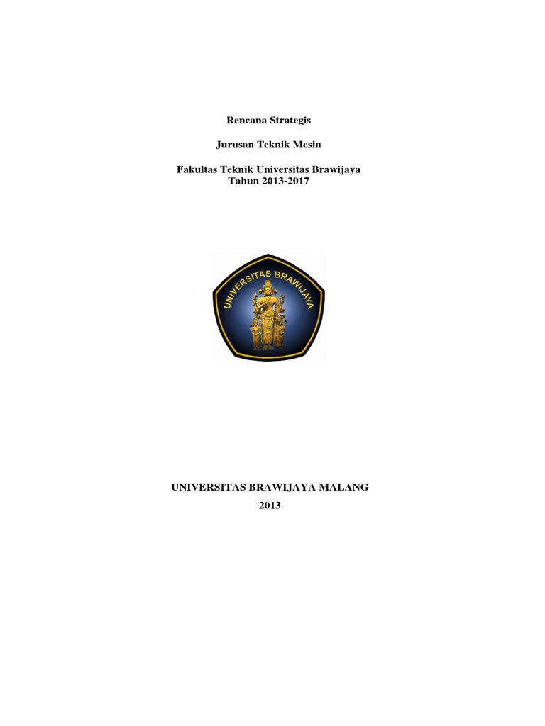 Renstra Teknik Mesin UB 2013-2017 | PDF