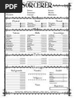 WOD - Werewolf - The Apocalypse - Character Sheet - 2nd Edition | PDF