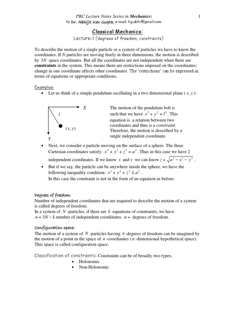 Lectures On Classical Mechanics-1 | PDF | Differential Geometry | Equations