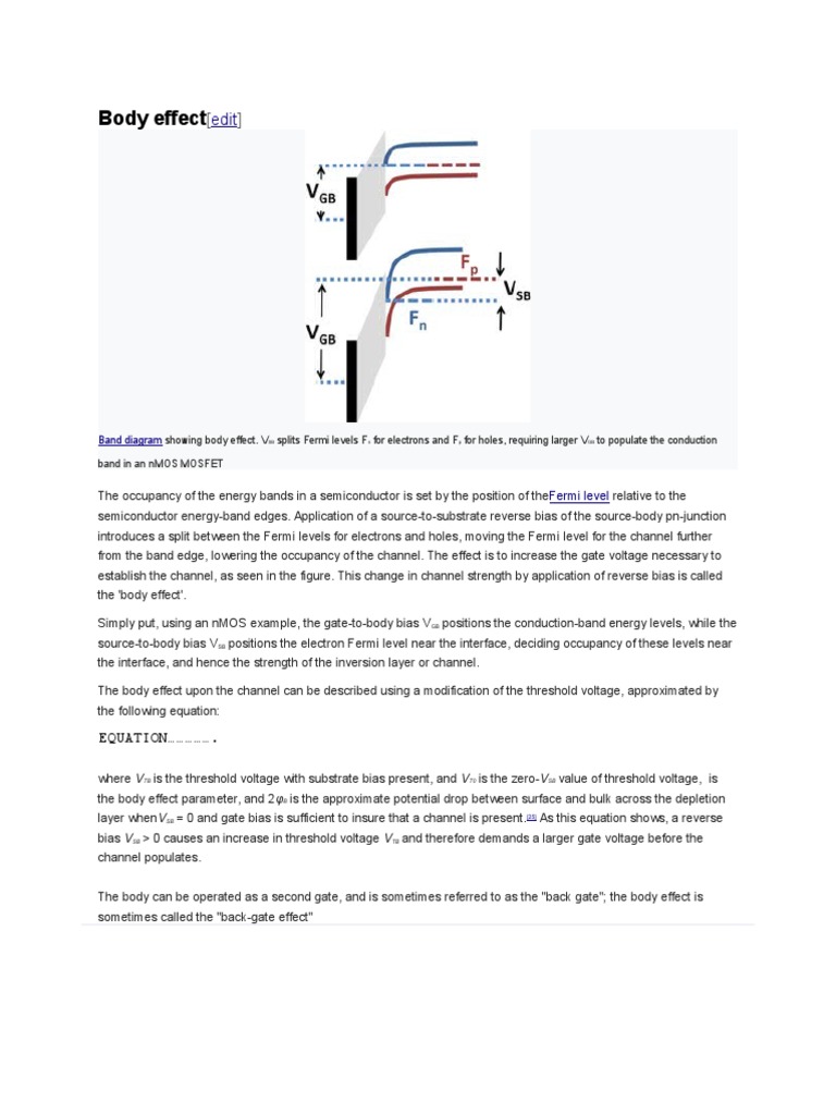 Understanding MOSFET Body Effect | PDF