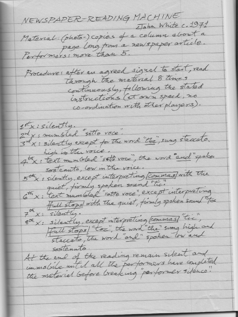 John White, Newspaper Reading Machine PDF | PDF | Newspaper And Magazine