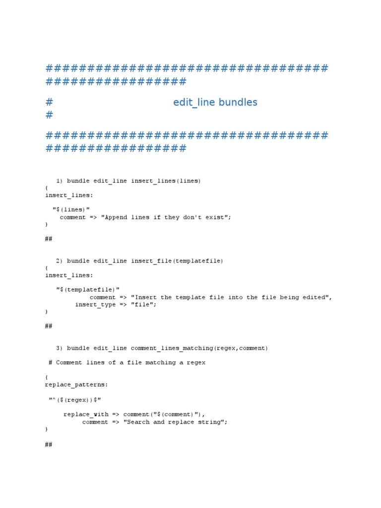 Edit Line Bundles for File Manipulation | PDF | Regular Expression ...