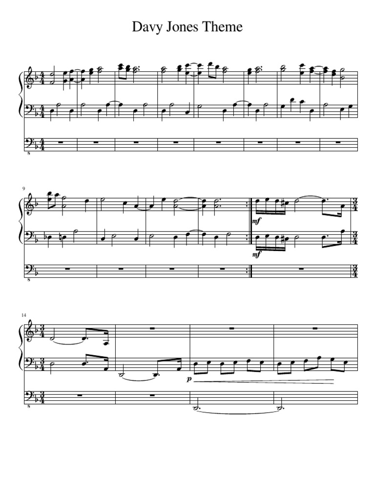Davy Jones Theme Pdf