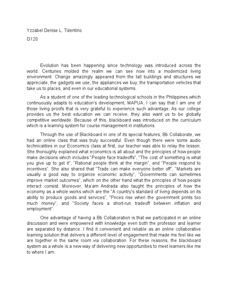 Economics BB Collab Reaction Paper | PDF