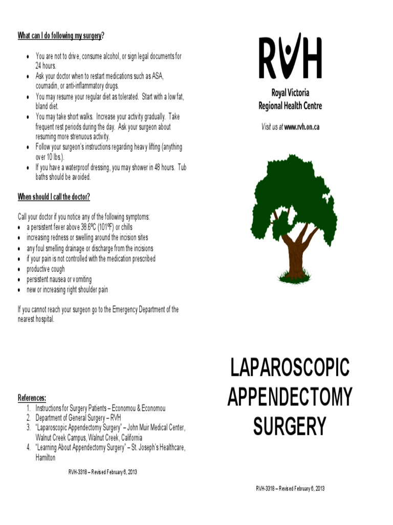 Laparoscopic Appendectomy Surgery | PDF | Surgery | Health Care