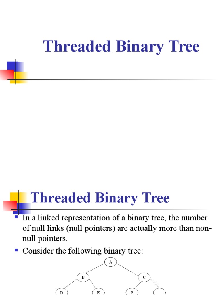 Threaded Binary Tree | PDF | Computer Data | Computing