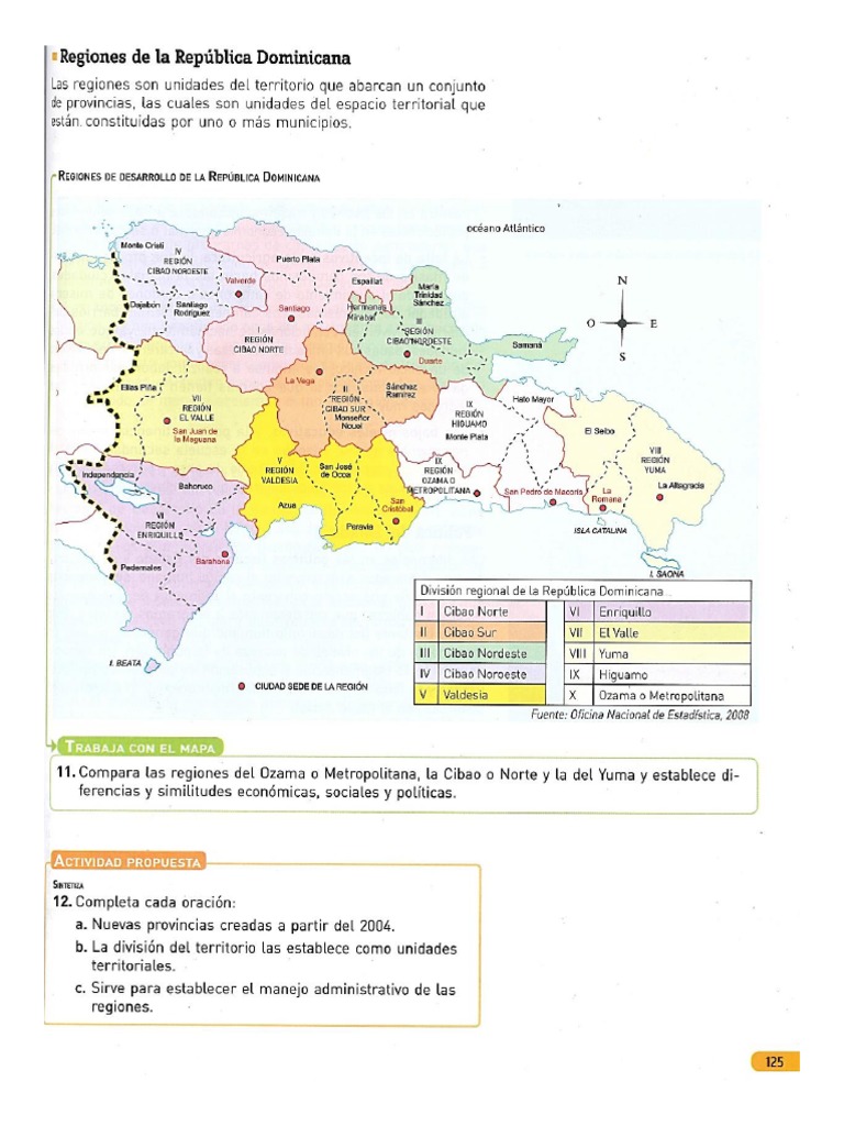 Mapa de Las Regiones de La Republica Dominicana | PDF