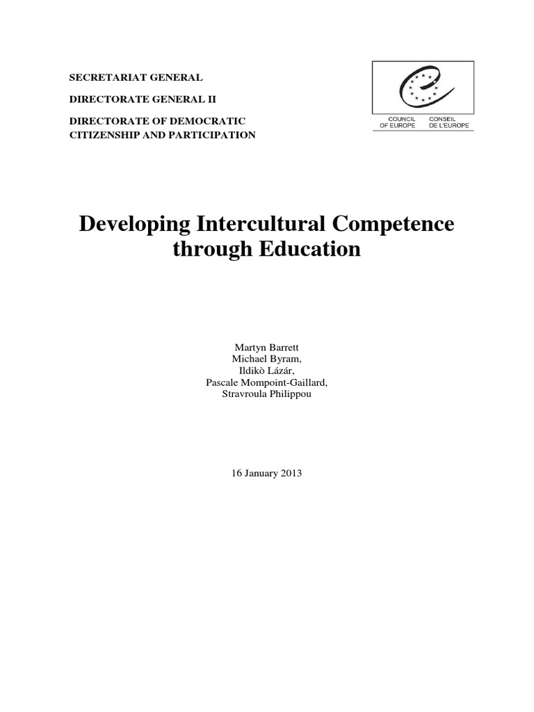 Developing Intercultural Competence Through Education | PDF | Cross ...