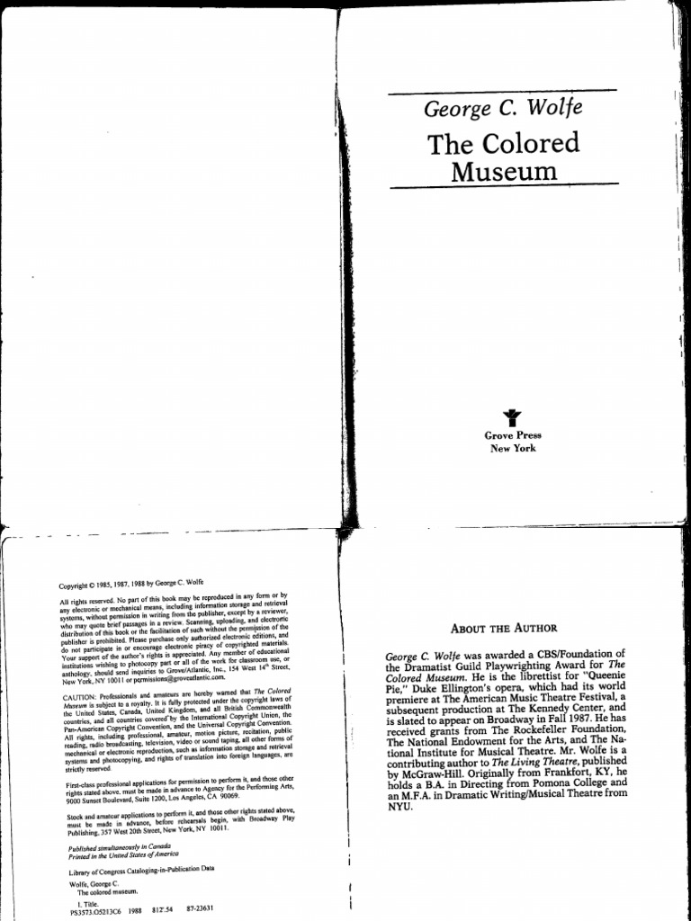 The Colored Museum - G.C. Wolfe | PDF