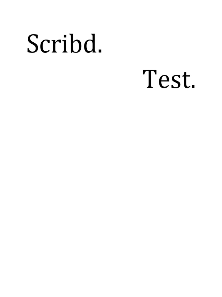 Scribd Test | PDF