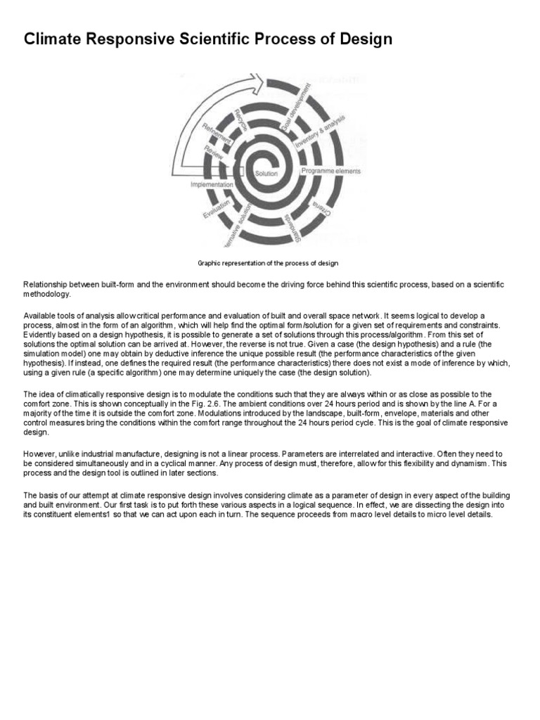 Climate Responsive Scientific Process of Design | PDF | Window | Heat ...