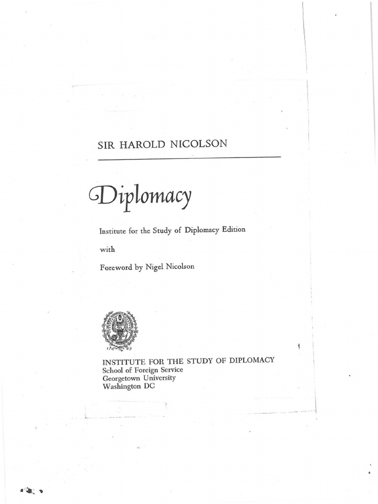 Diplomacy Harold Nicholson | PDF