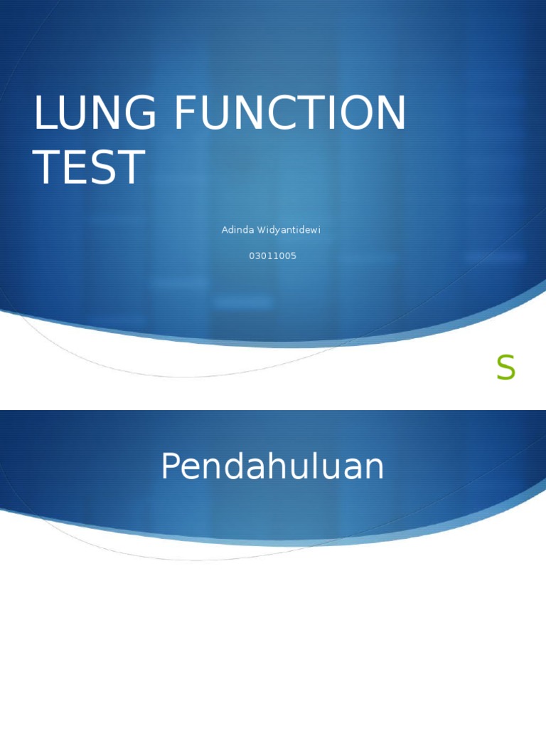 Lung Fucntion Test | PDF