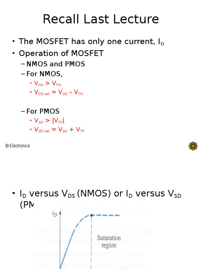 L17 FET DC Analysis | PDF | Mosfet | Field Effect Transistor