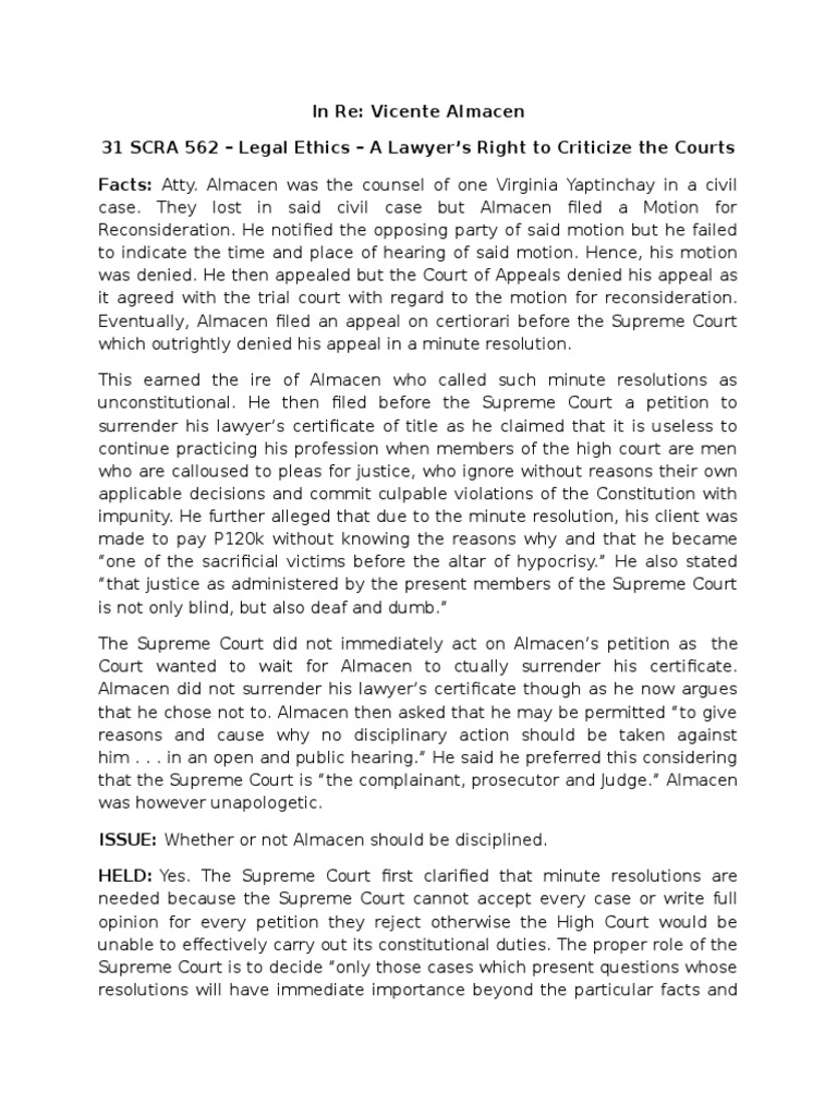 Ethics Case Digest Set 1 San Beda | PDF | Practice Of Law | Lawyer