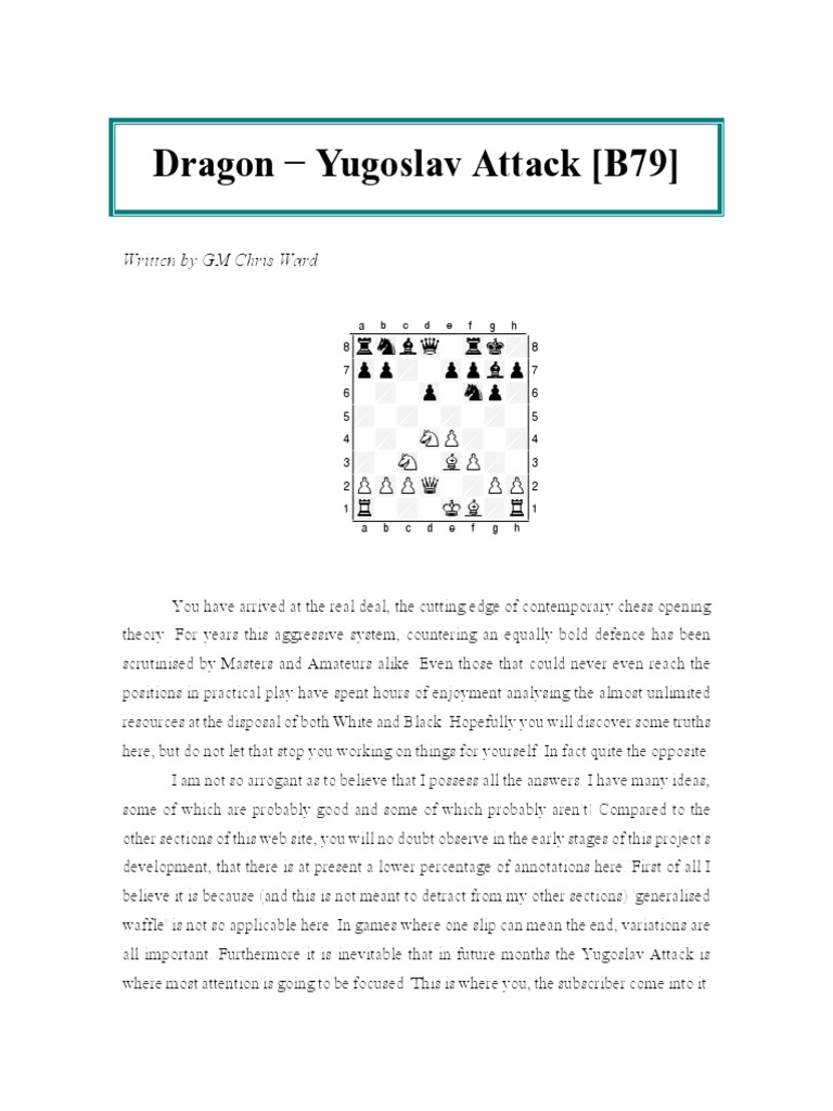 Dragon Yugoslav Attack Chess Guide | PDF | Board Games | Traditional ...