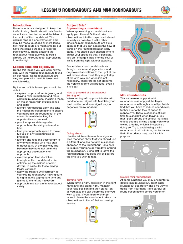 Lesson9 Roundabouts | Download Free PDF | Traffic | Transport ...