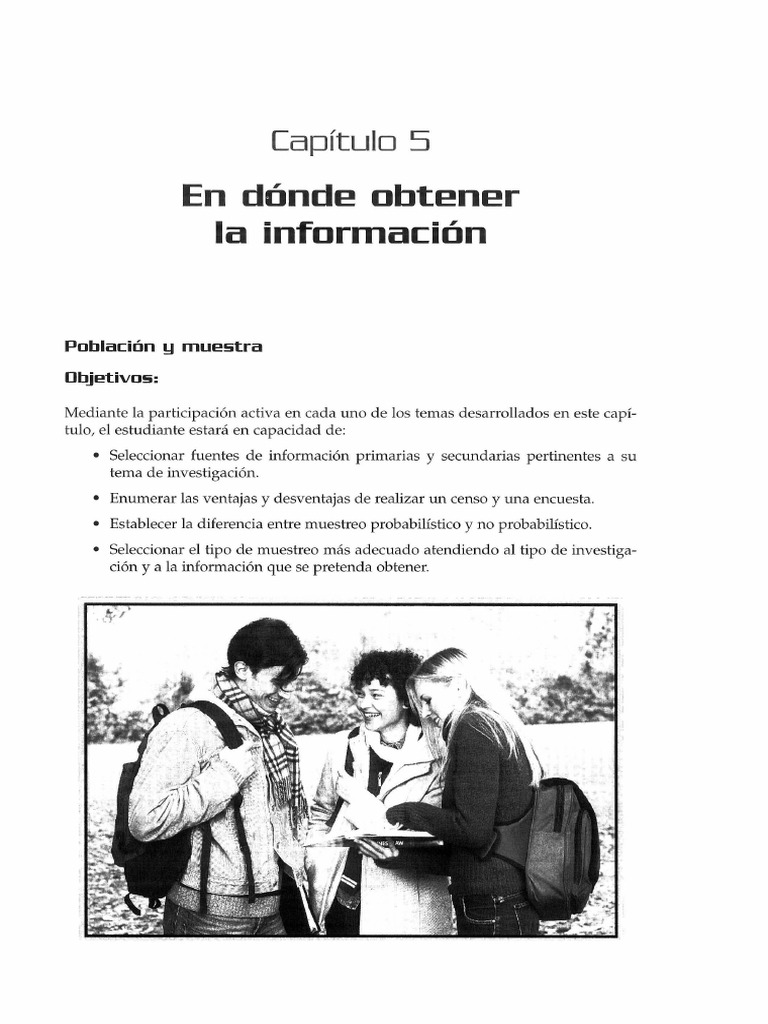 Capitulo-5 en Donde Obtener La Información | PDF | Muestreo ...