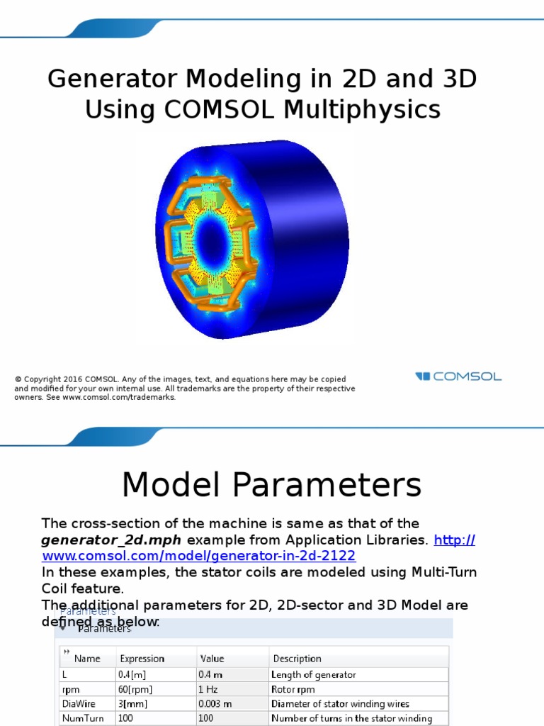 Generator Sector Model in 2D and 3D | PDF | Magnetic Field | Electric ...