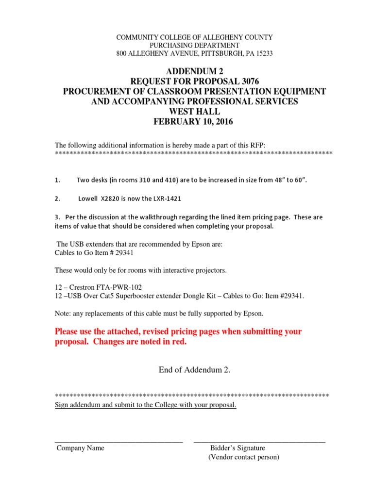 3076 addendum 2 with revised pricing pages.pdf | Request For Proposal ...