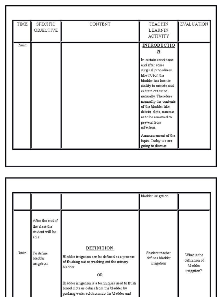 Bladder Irrigation | Catheter | Medical Specialties