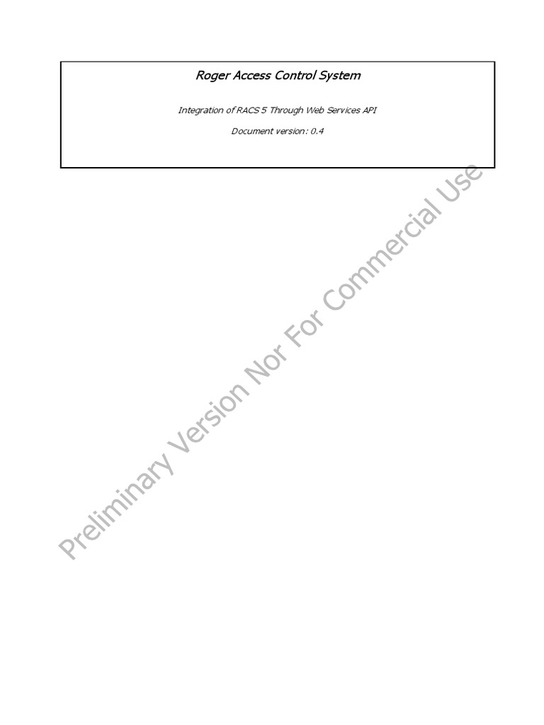Integration of RACS 5 Through Web Services API | PDF | Access Control | Authentication