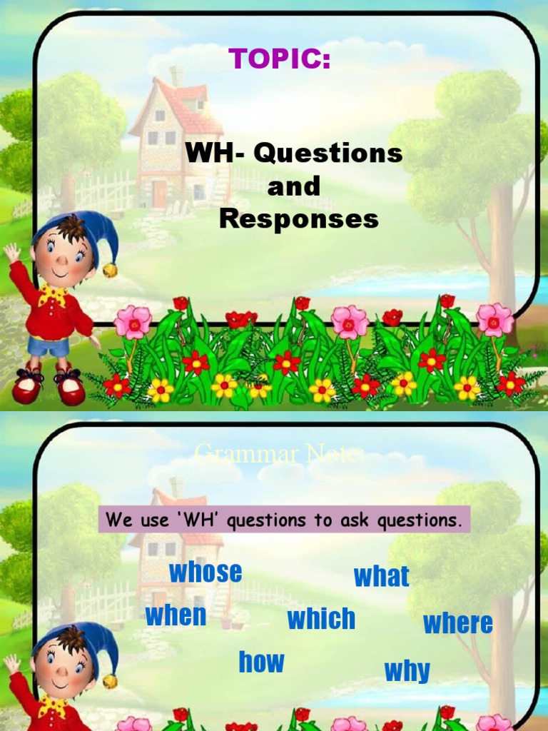WH Questions Powerpoint | PDF