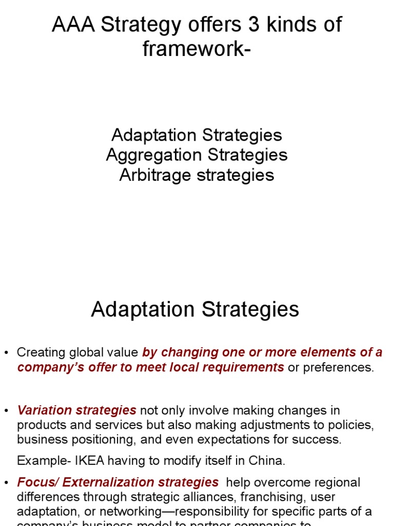 AAA Strategy | PDF | Arbitrage | Strategic Management