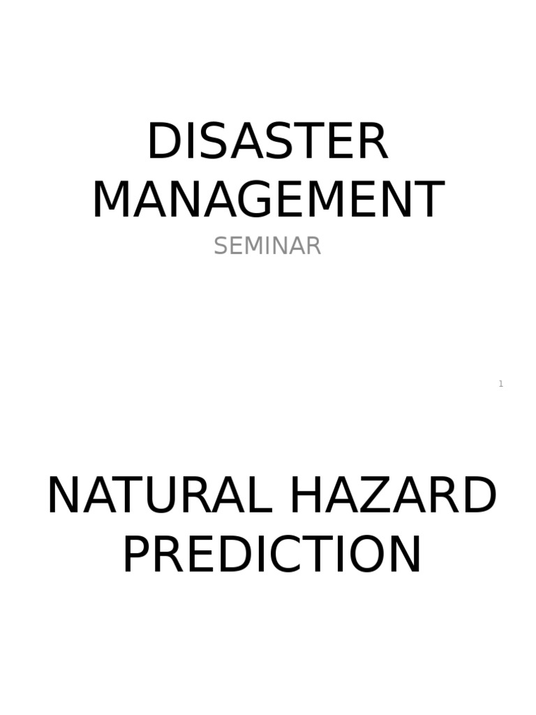 Natural Hazard Prediction | PDF | Earthquakes | Tsunami