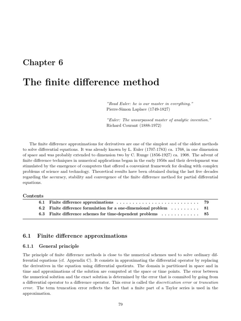 Finite Diff PDF | PDF | Finite Difference | Numerical Analysis