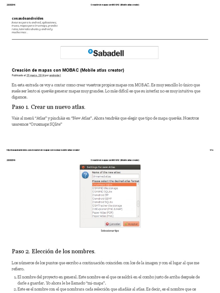 Creación de Mapas Con MOBAC (Mobile Atlas Creator) | PDF | ciberespacio ...