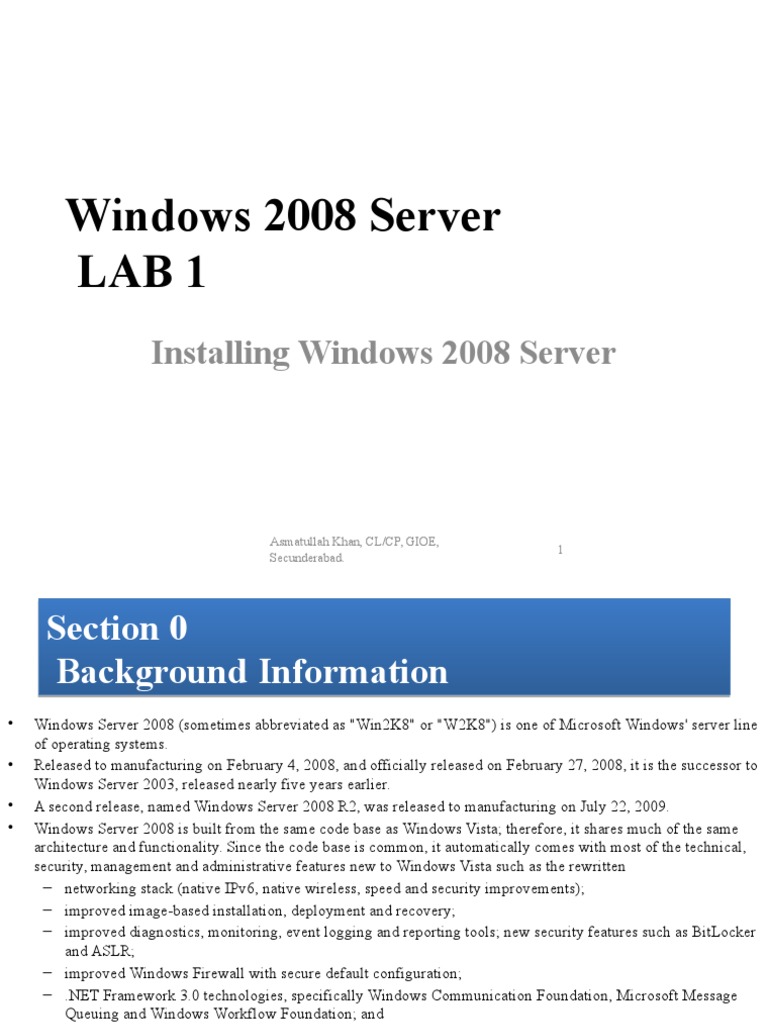 Windows Server 2008 Setup Guide | PDF | Windows Server 2008 | Microsoft Windows