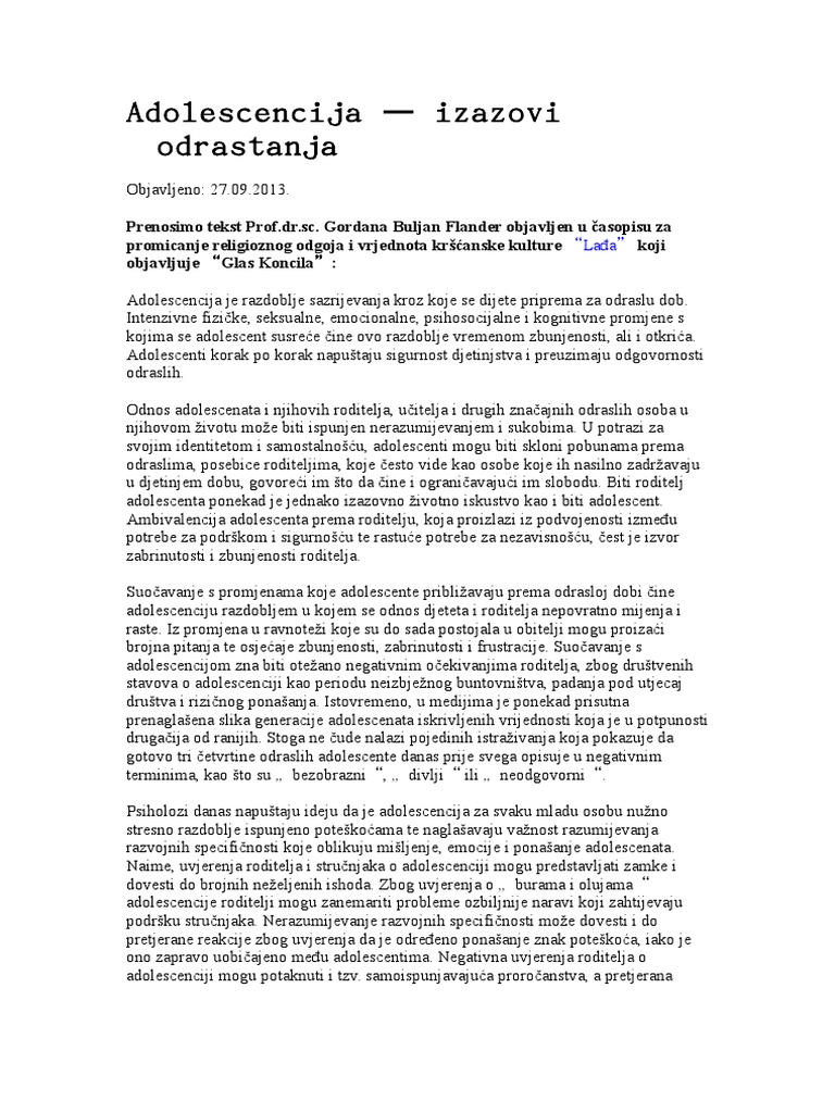 Adolescencija | PDF