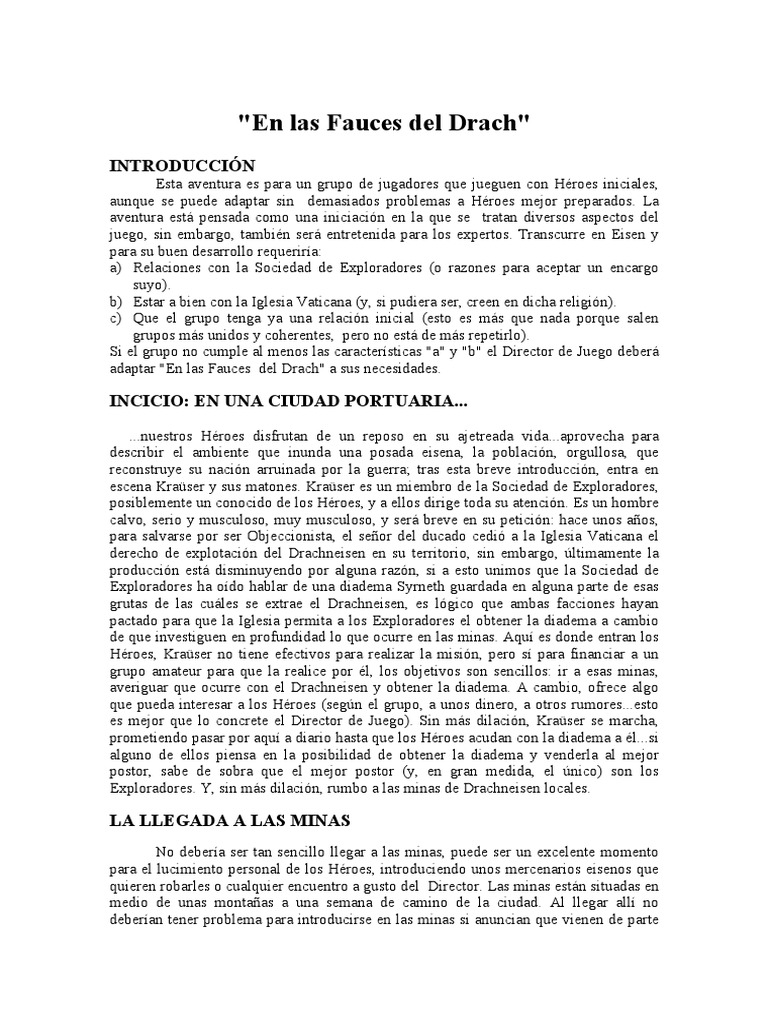 7º Mar - Aventura - Fauces Del Drach, en Las PDF | PDF | Science ...