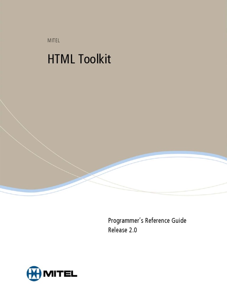 HTML Toolkit Programmer Reference - R2.0 | PDF | Parameter (Computer ...