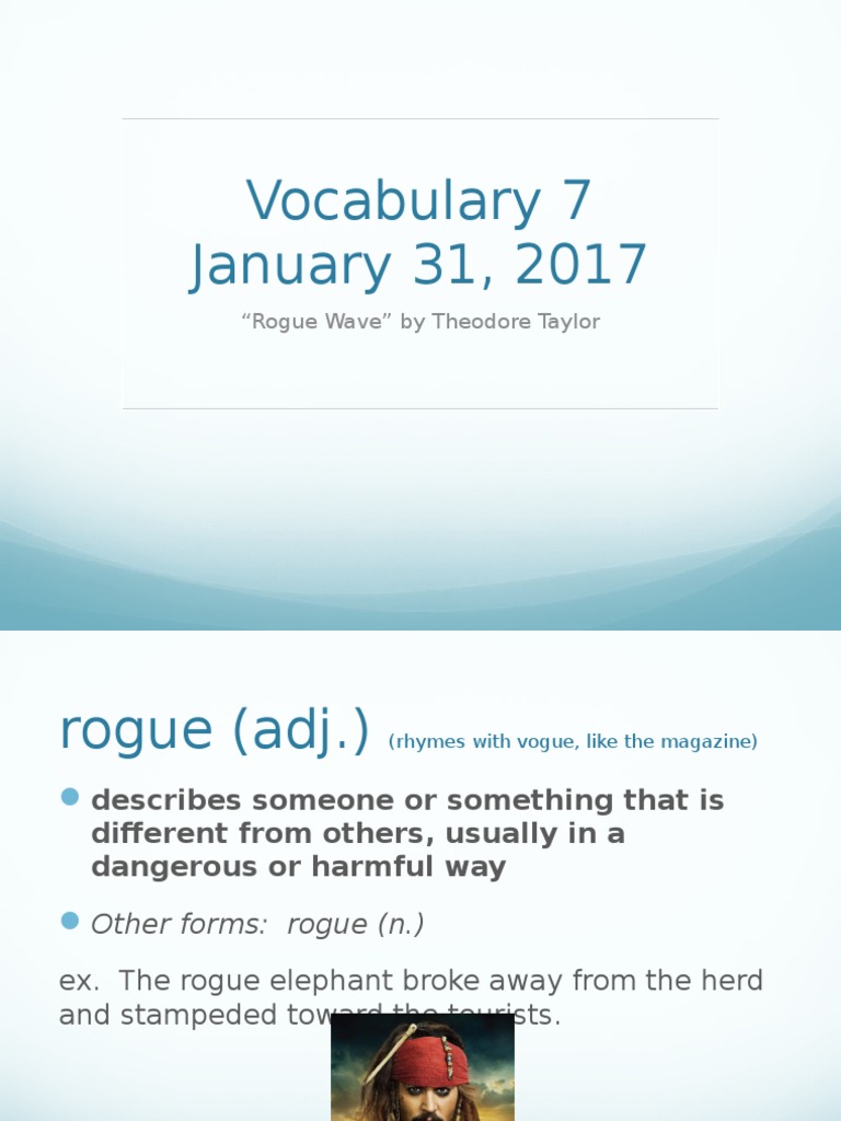 Rogue Wave Vocabulary | PDF | Language Arts & Discipline | Art