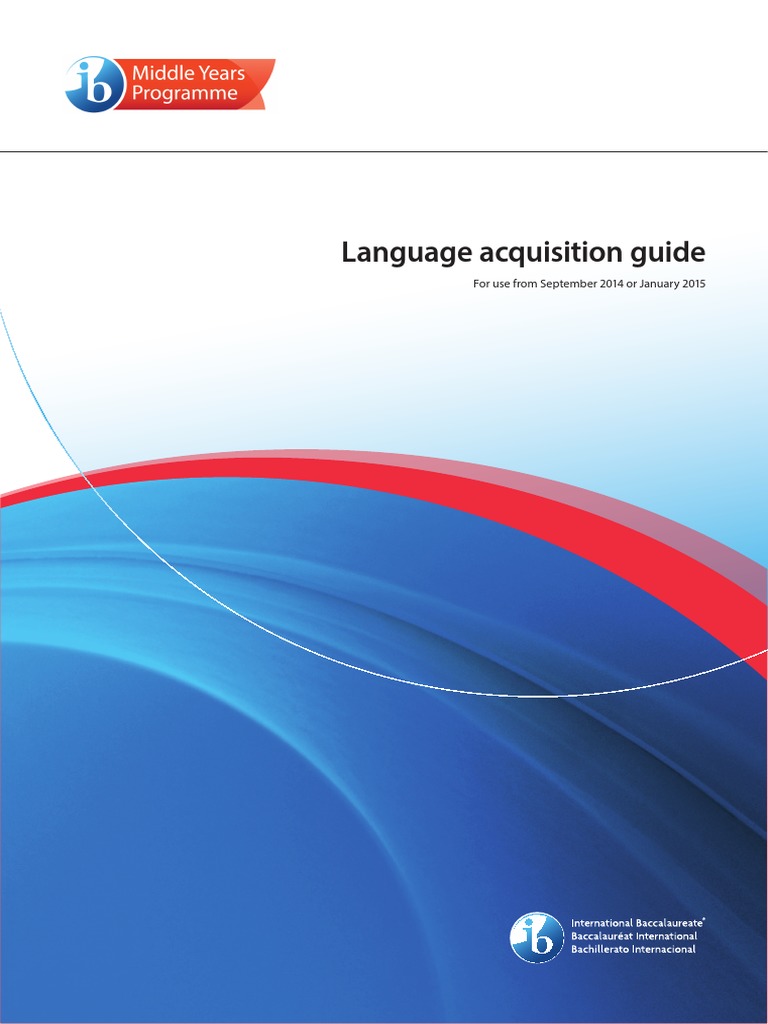 Language Acquisition Guide | PDF | Interdisciplinarity | Curriculum