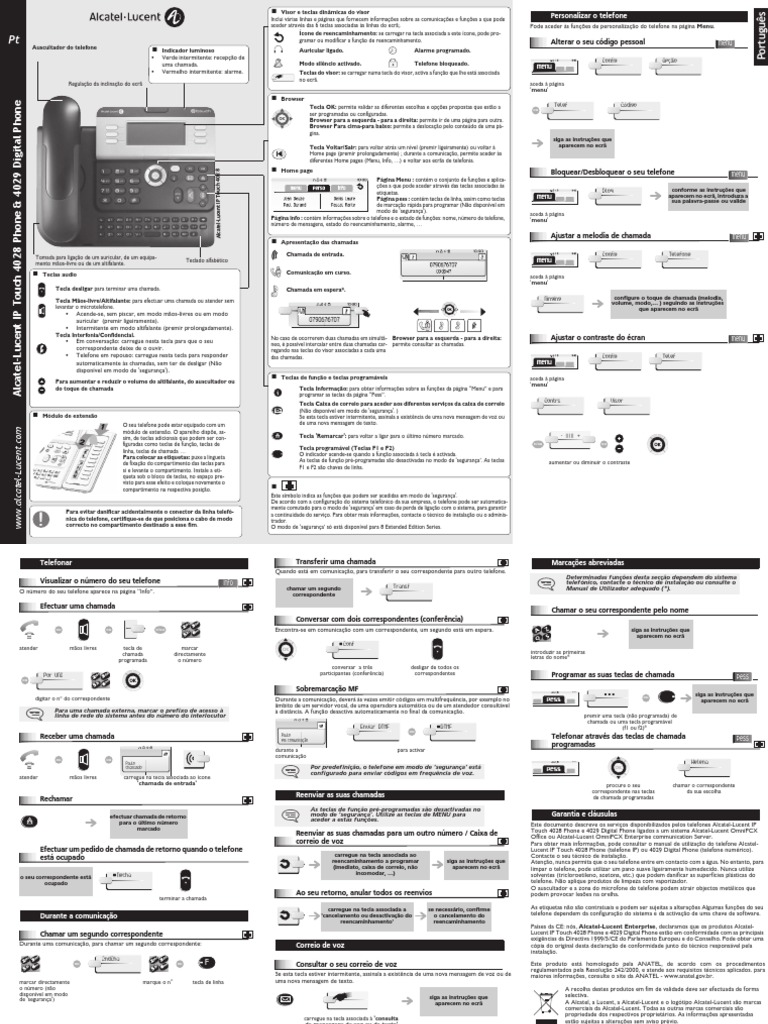 Alcatel-Lucent IP Touch 4028 Phone & 4029 Digital Phone | PDF ...