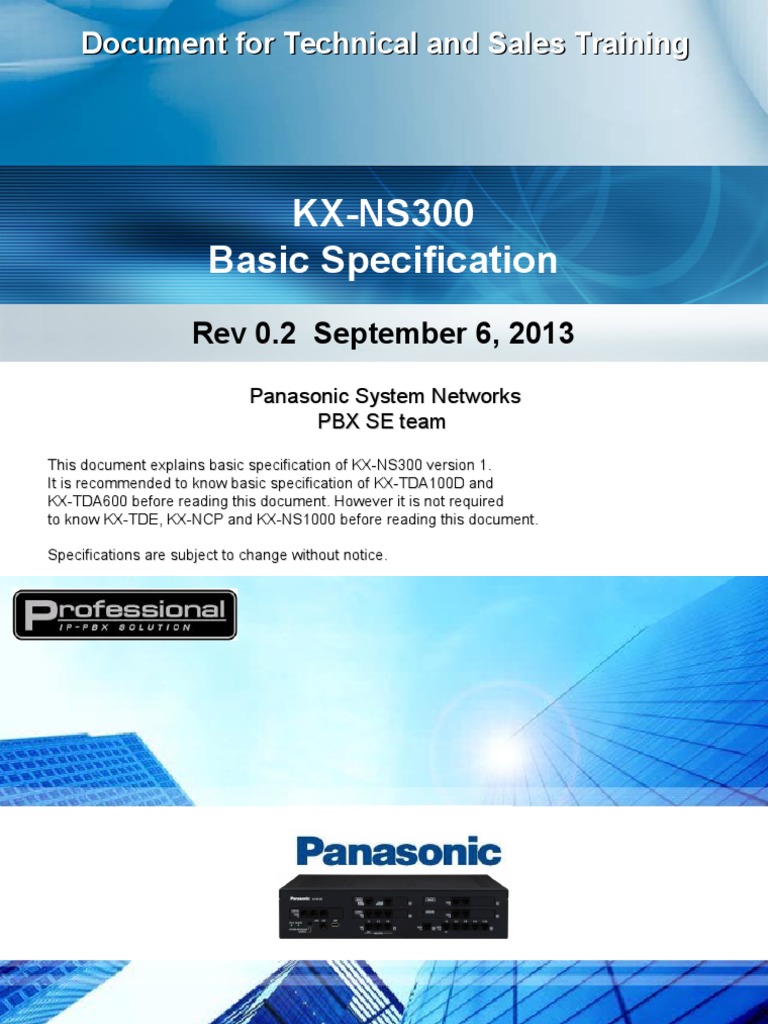 KX-NS300 Presentation | PDF | Email | Virtual Private Network
