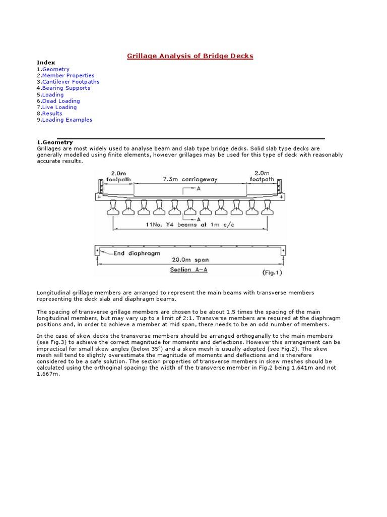 Grillage Analysis Sample | Download Free PDF | Bending | Beam (Structure)