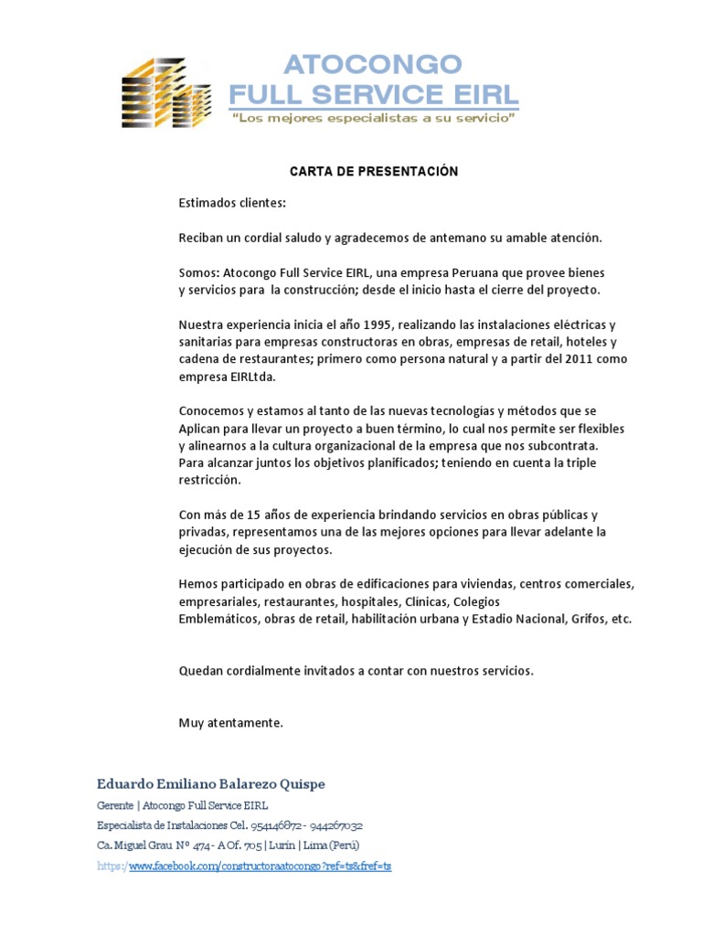 Brochure Atocongo | PDF | Lima | Perú