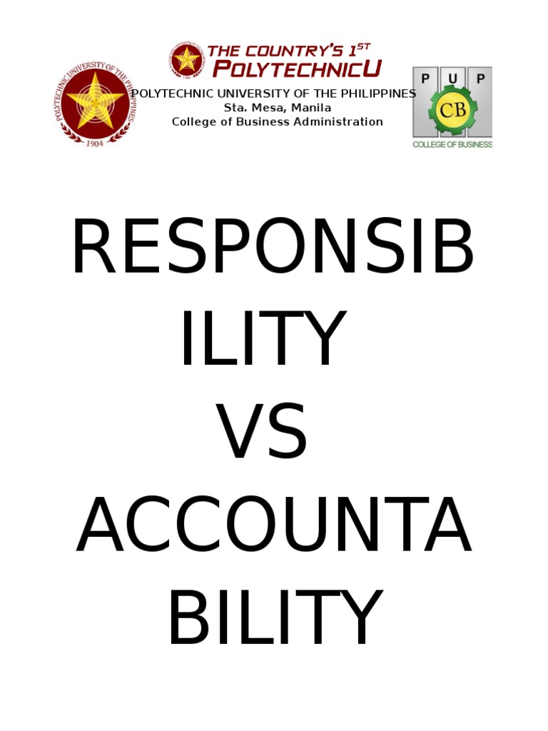 Responsibility vs Accountability | Accountability | Leadership