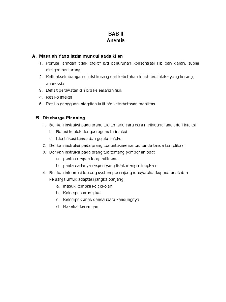 Askep Nanda Nic, Noc Anemia | PDF | Sains & Matematika