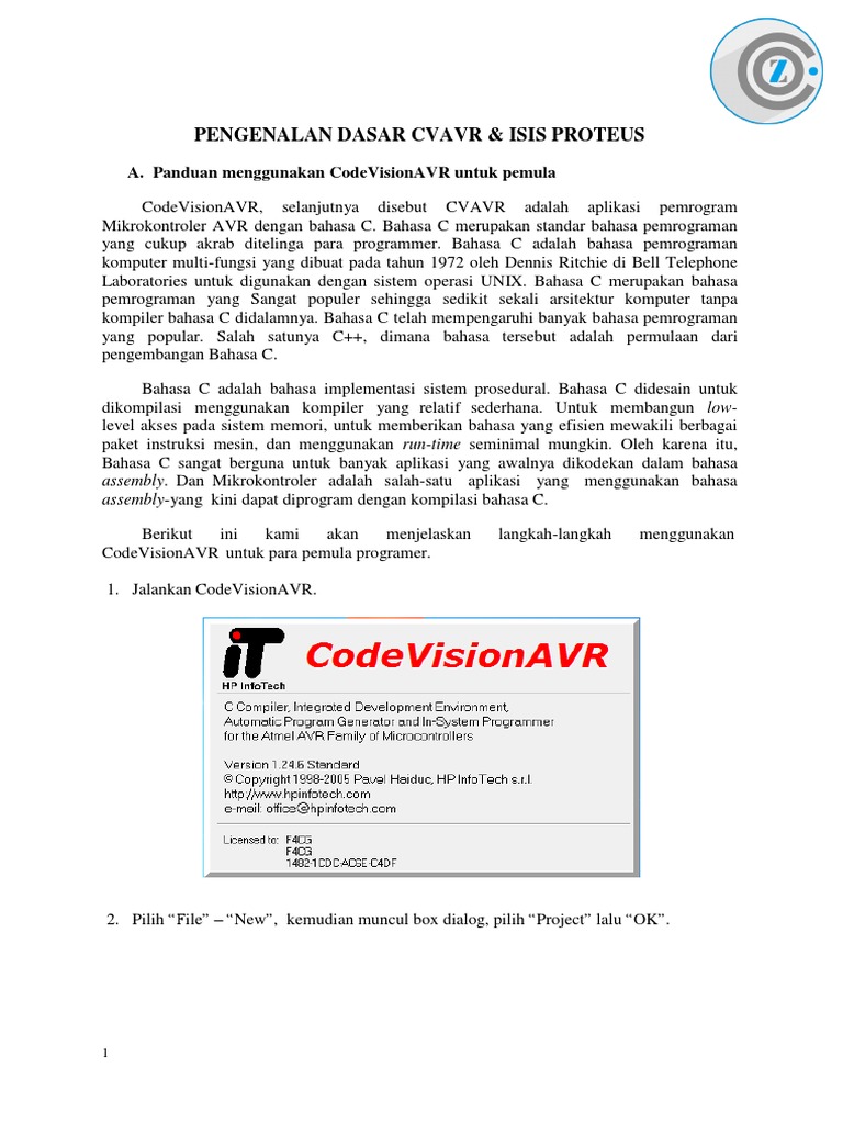 Pengenalan Dasar Cvavr & Isis Proteus PDF | PDF | Komputer