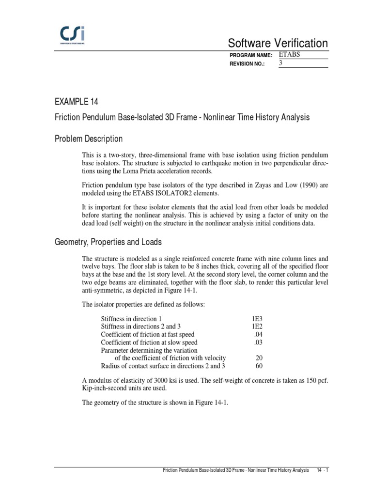 Example 14 - SAP2000 | PDF | Earthquake Engineering | Friction